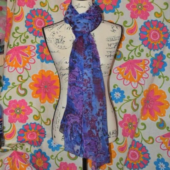 Accessories | Large 88x42 Scarf Sash Wrap Shawl Semi Sheer Long Cover ...